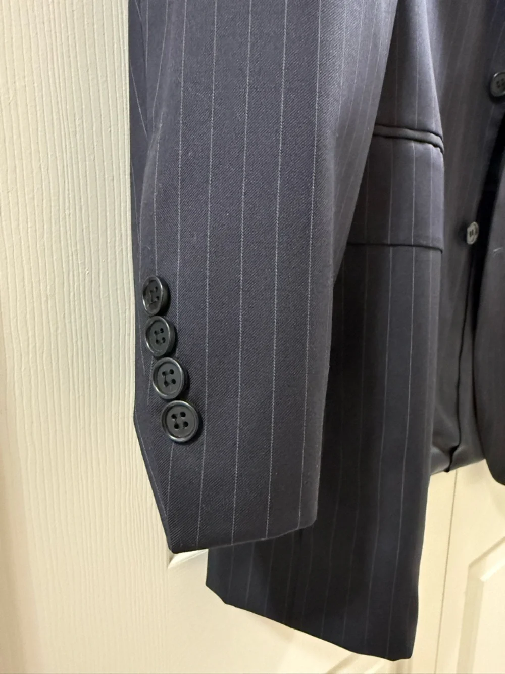 Canali | Suits & Blazers | Canali Navy Blue Pinstripe 0 Wool Blazer 44r ...